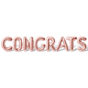 CONGRATS Balloon Banner Letter Balloons - 10 Colors to Choose From ...