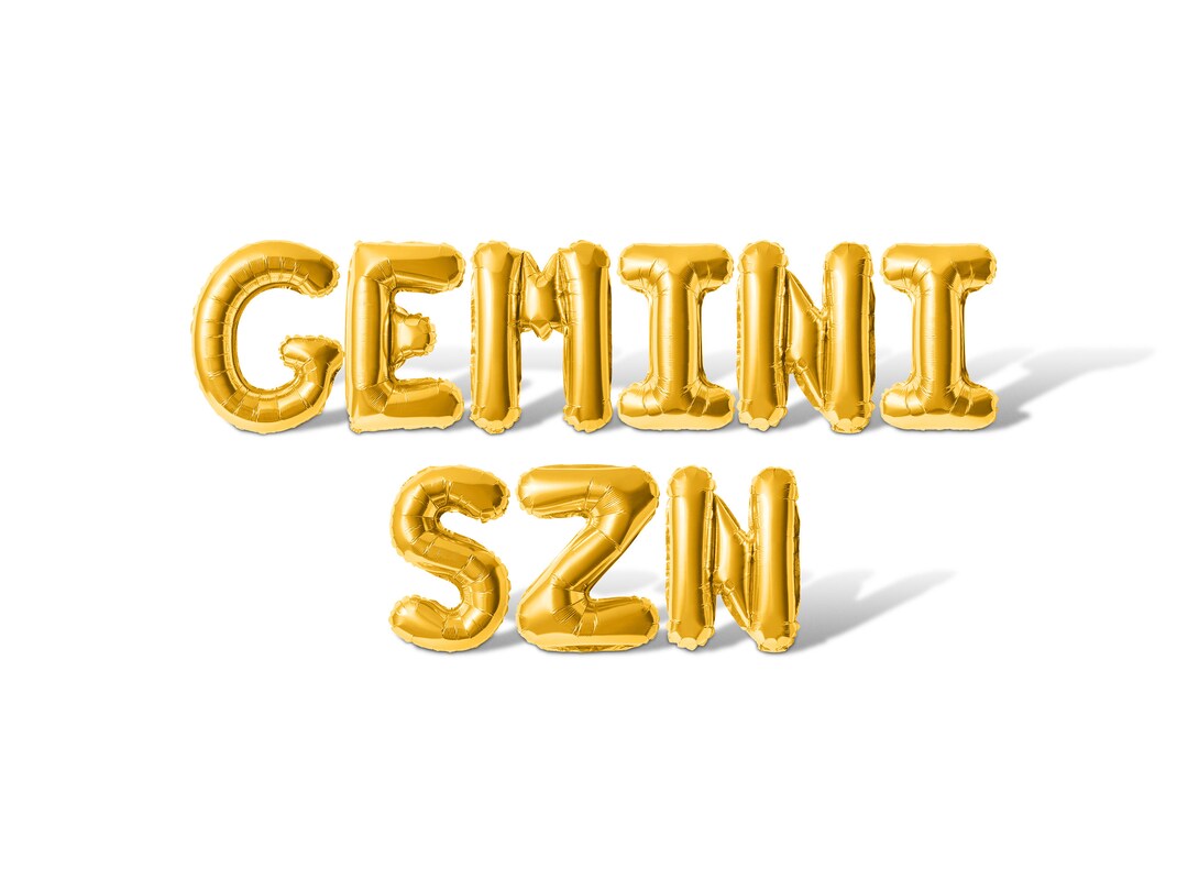 GEMINI SZN Letter Balloon Banner - 10 Color Options - Gemini Birthday ...