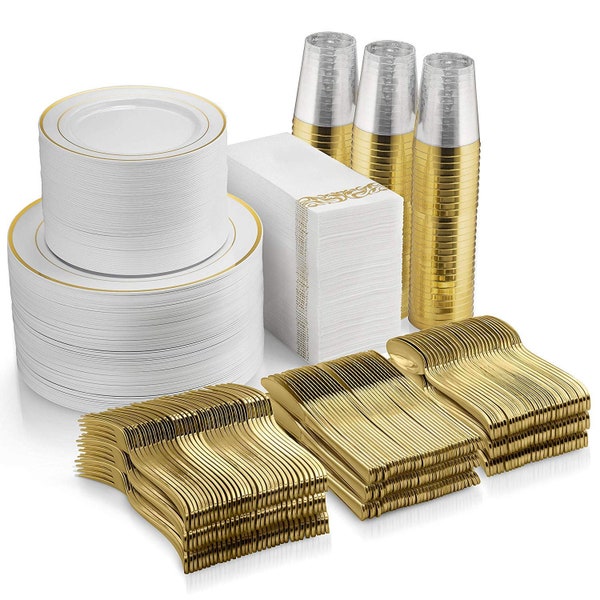 Gold Dinnerware Set - Etsy