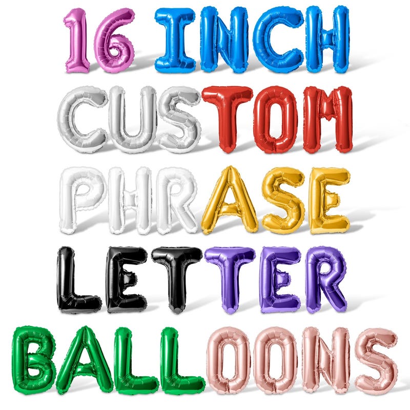 Black Letter a Balloons - Etsy