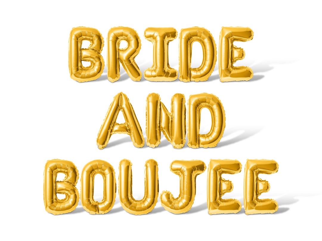 BRIDE AND BOUJEE Letter Balloon Banner - 10 Color Options - Bachelor ...