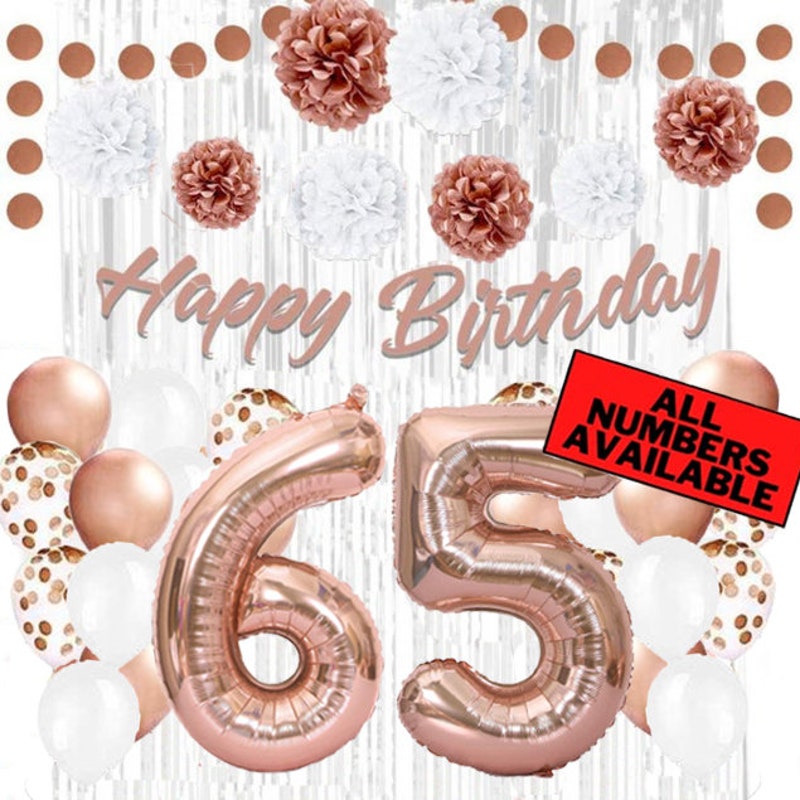 65th Birthday Decorations - Etsy