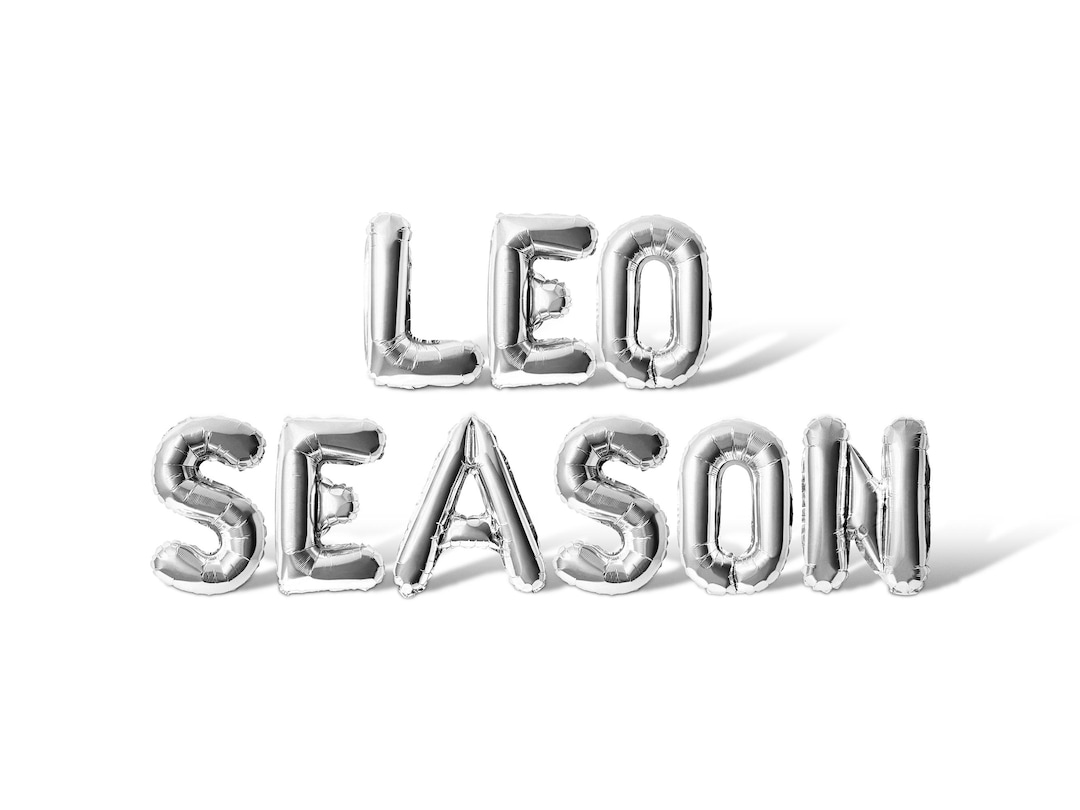 LEO SEASON Letter Balloon Banner - 10 Color Options - Leo Birthday ...