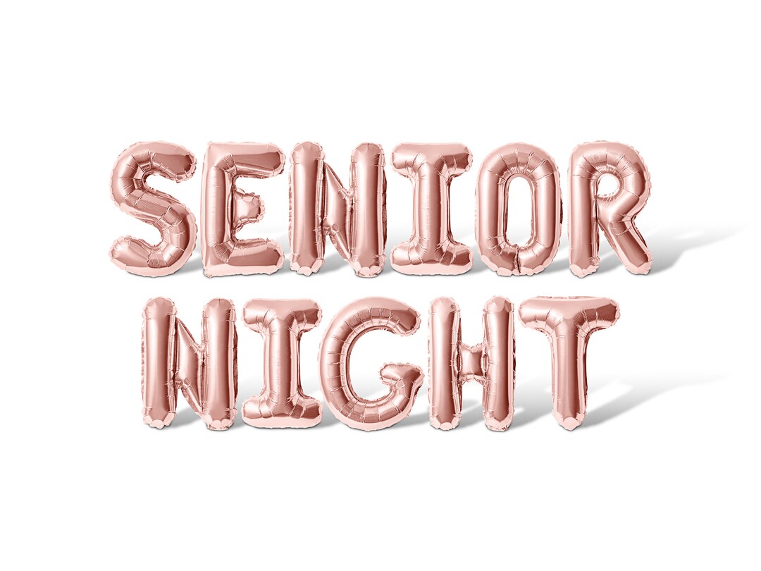 SENIOR NIGHT Letter Balloon Banner - 10 Color Options - Senior Night ...