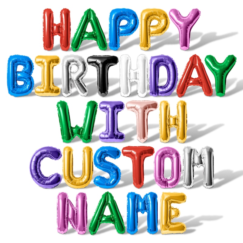Happy Birthday Balloon Letter - Etsy