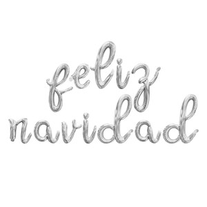 FELIZ NAVIDAD Cursive Script Letter Balloon Banner - Gold, Rose Gold ...