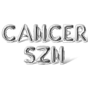 CANCER SZN Letter Balloon Banner - 10 Color Options - Birthday Party ...