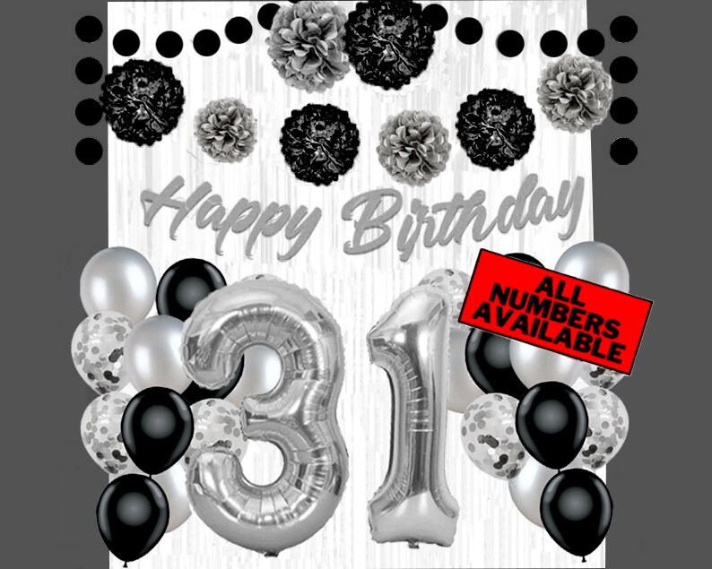 Gold & White 31st Birthday Decorations for Women 40 | Etsy