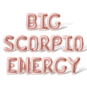 Big Scorpio Energy Letter Balloon Banner - 10 Color Options - Scorpio ...