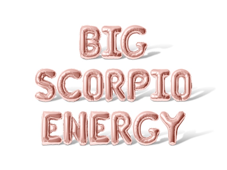 Big Scorpio Energy Letter Balloon Banner - 10 Color Options - Scorpio ...