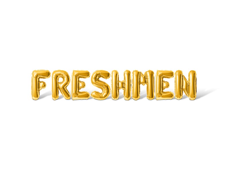 FRESHMEN Letter Balloon Banner - 10 Color Options - Freshman Year Party ...