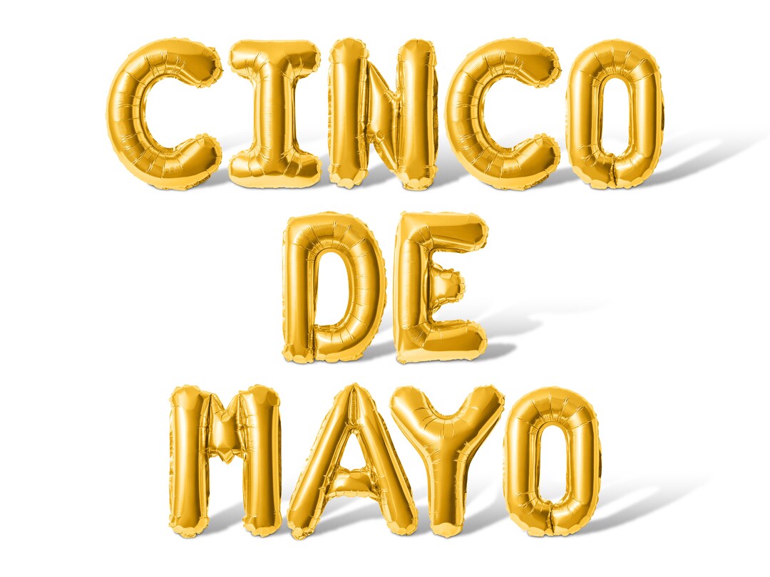 CINCO DE MAYO Letter Balloon Banner - 10 Color Options - Mexican Themed ...