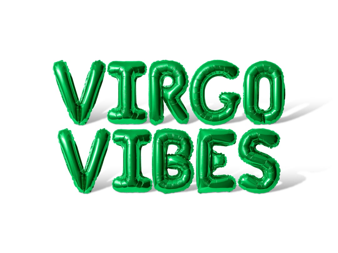 VIRGO VIBES Letter Balloon Banner - 10 Color Options - Birthday Party ...