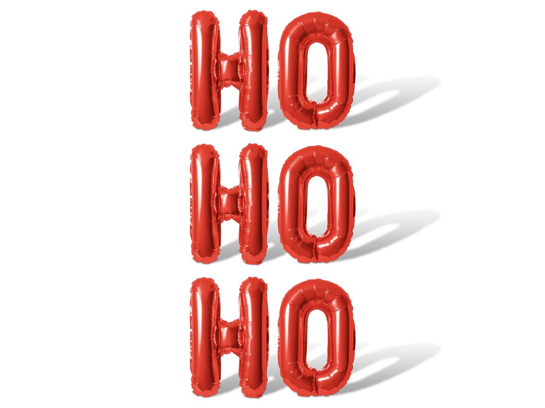 Ho Ho Ho Letter Balloon Banner - 10 Colors to Choose From - Christmas ...