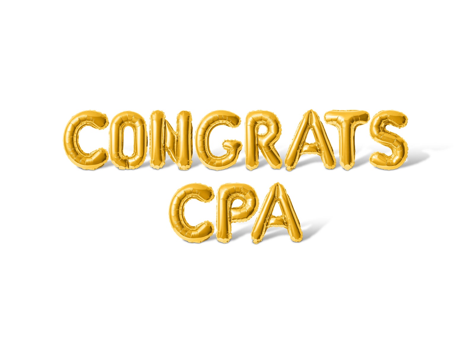 CONGRATS CPA Letter Balloon Banner - 10 Color Options - Graduation Day ...