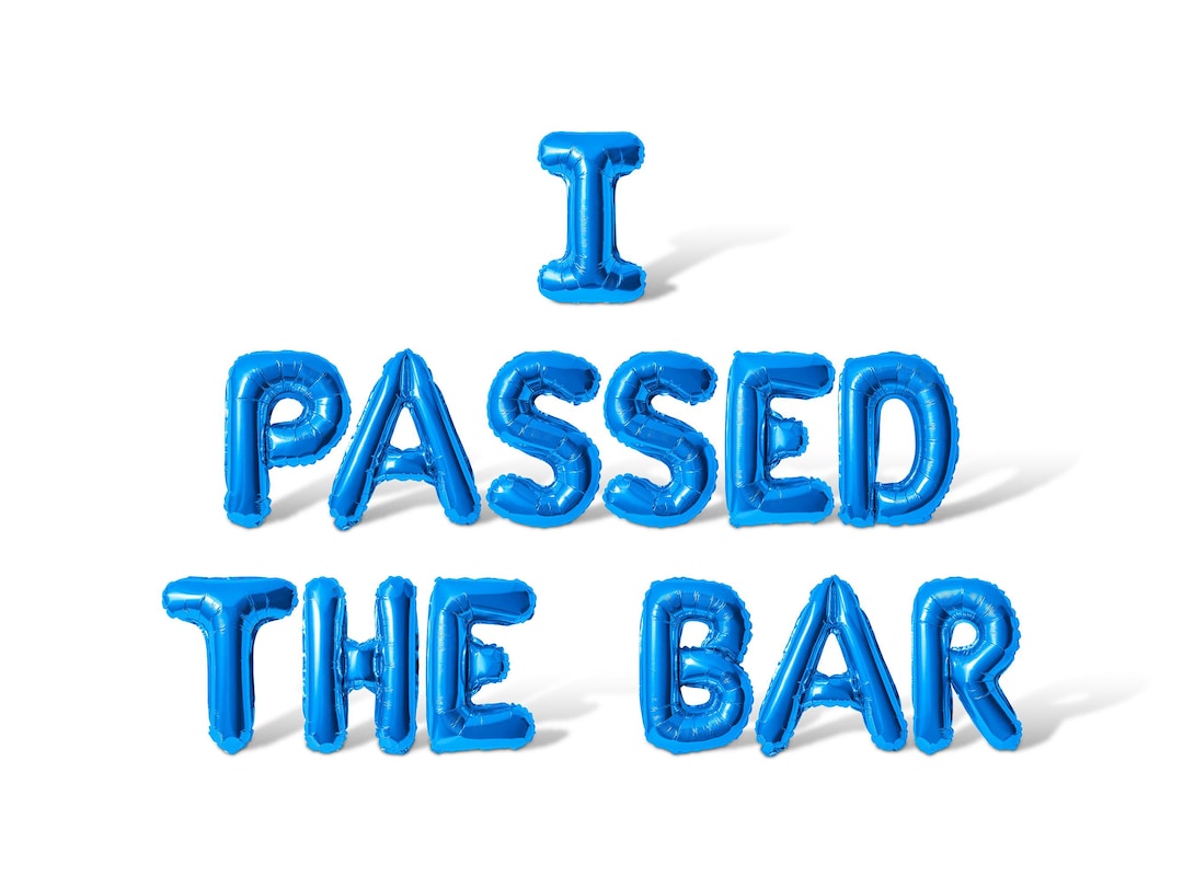I PASSED THE BAR Letter Balloon Banner - 10 Color Options - Attorney ...