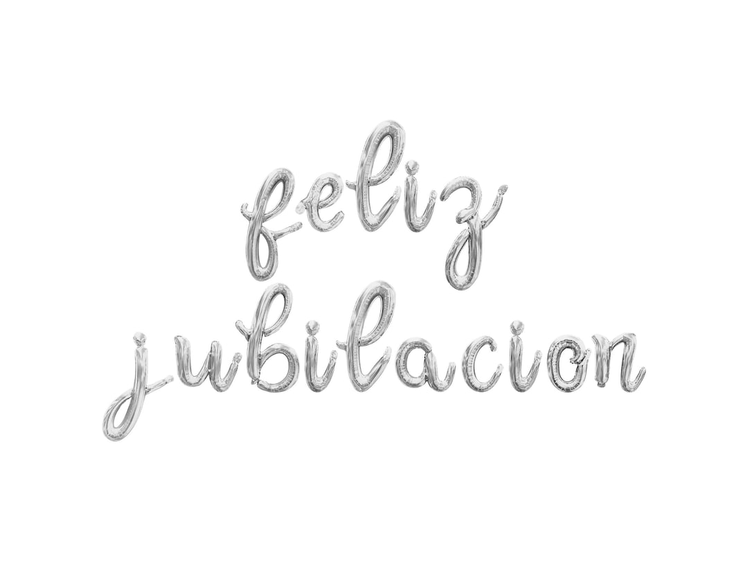 FELIZ JUBILACION Cursive Letter Balloon Banner - Gold, Rose Gold ...