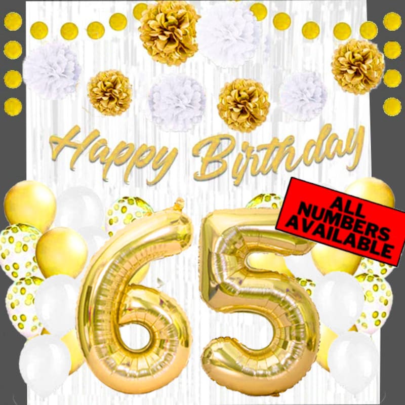 65th Birthday Decorations - Etsy