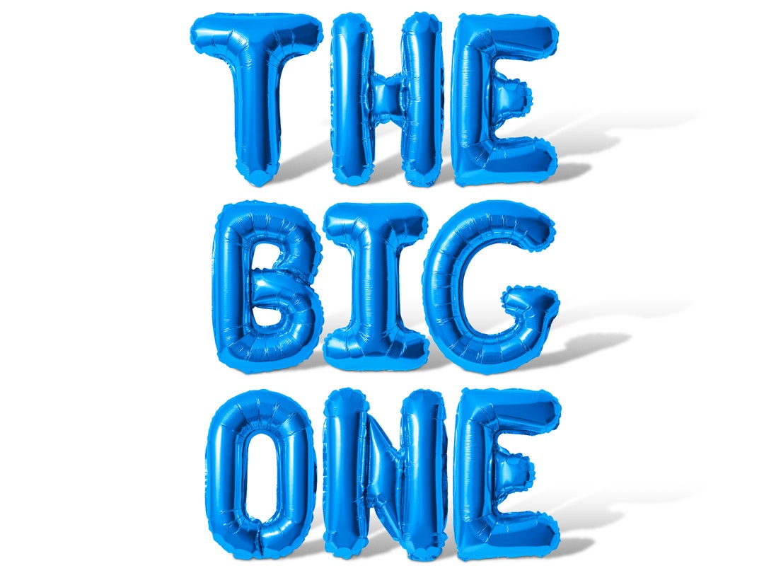 THE BIG ONE Letter Balloon Banner - 10 Color Options - 1st Birthday ...