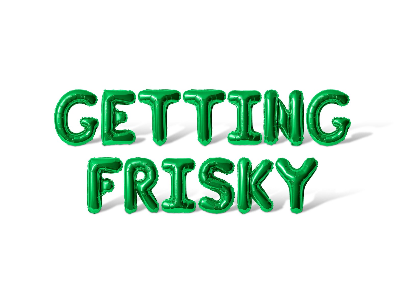 GETTING FRISKY Letter Balloon Banner - 10 Color Options - Bachelorette ...