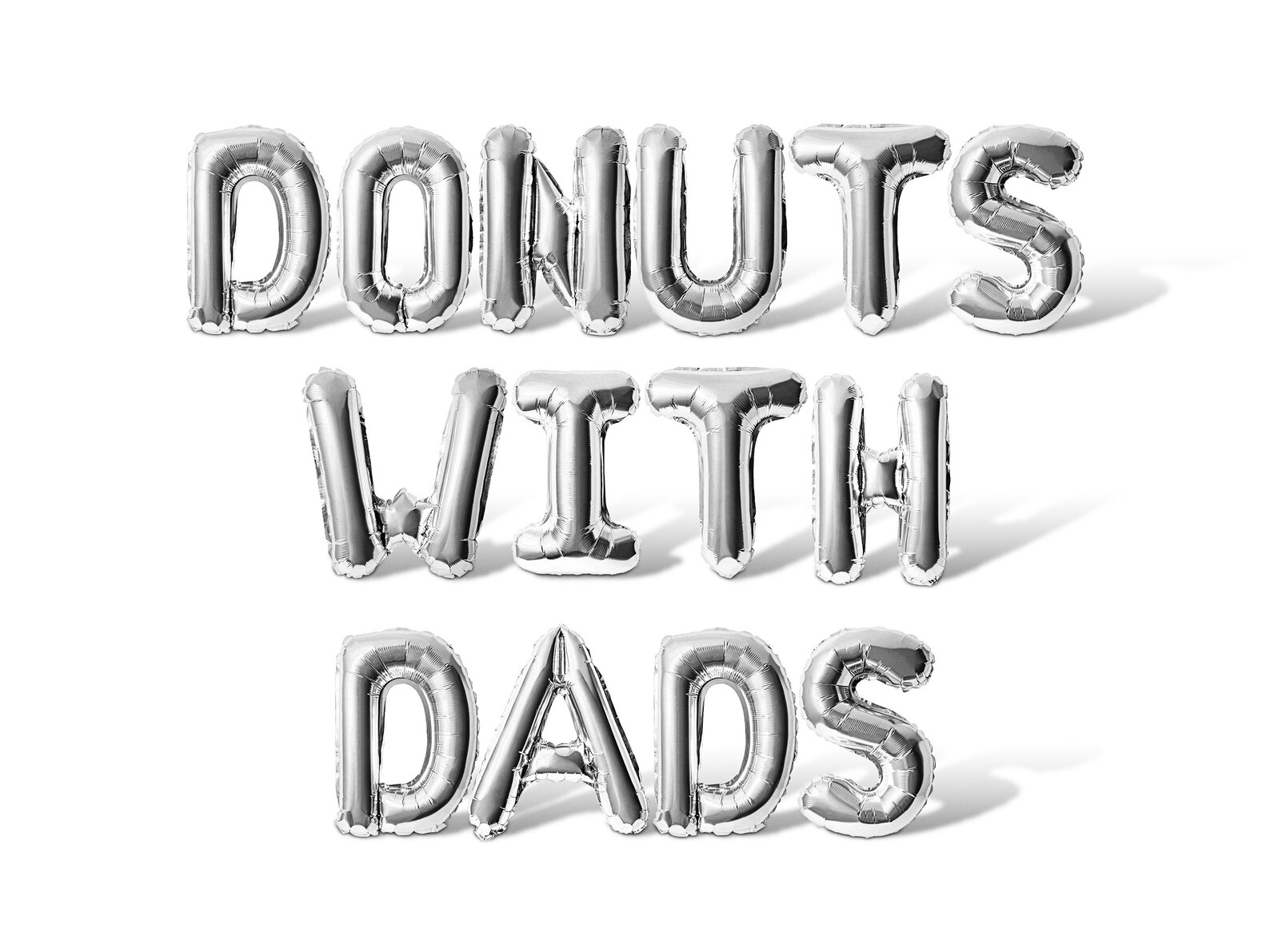 DONUTS WITH DADS Letter Balloon Banner - 10 Color Options - School ...