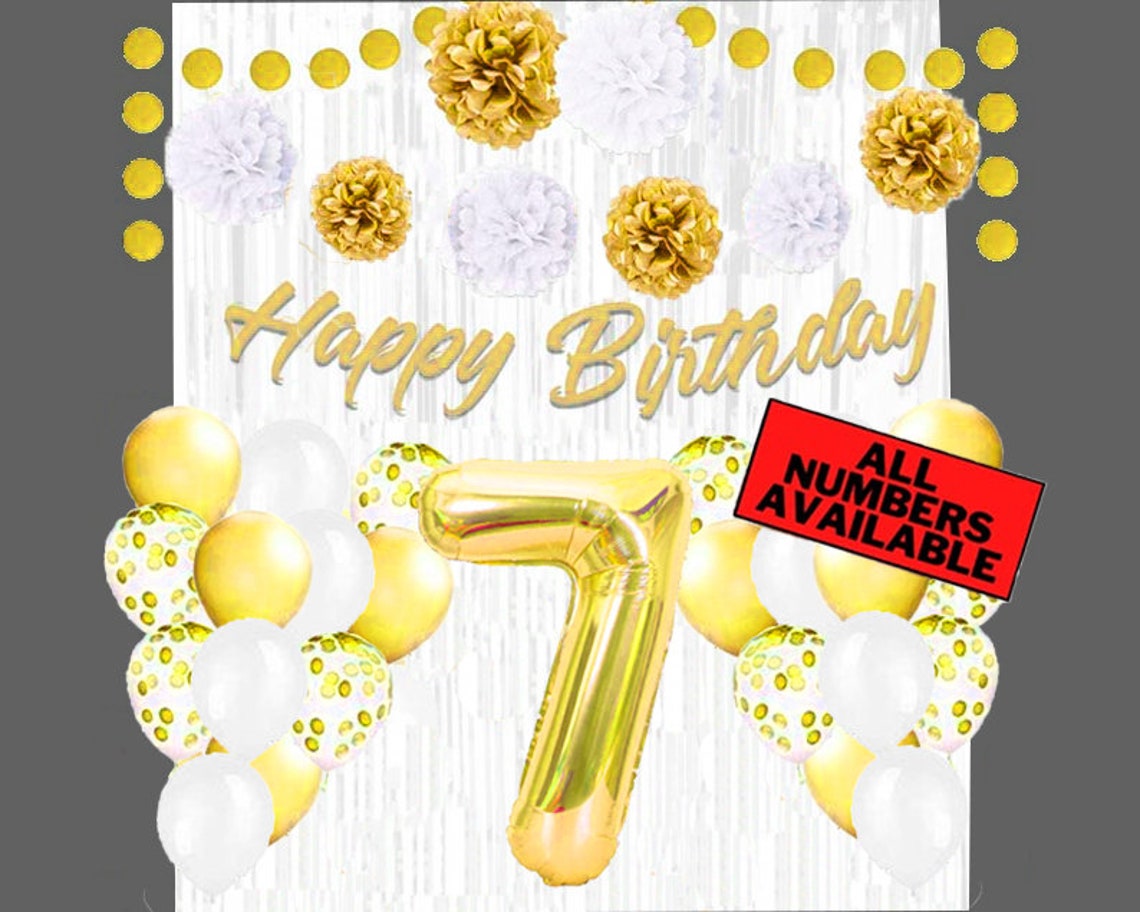 Rose Gold 7th Birthday Decorations for Girl 40 Number | Etsy