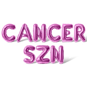 CANCER SZN Letter Balloon Banner - 10 Color Options - Birthday Party ...