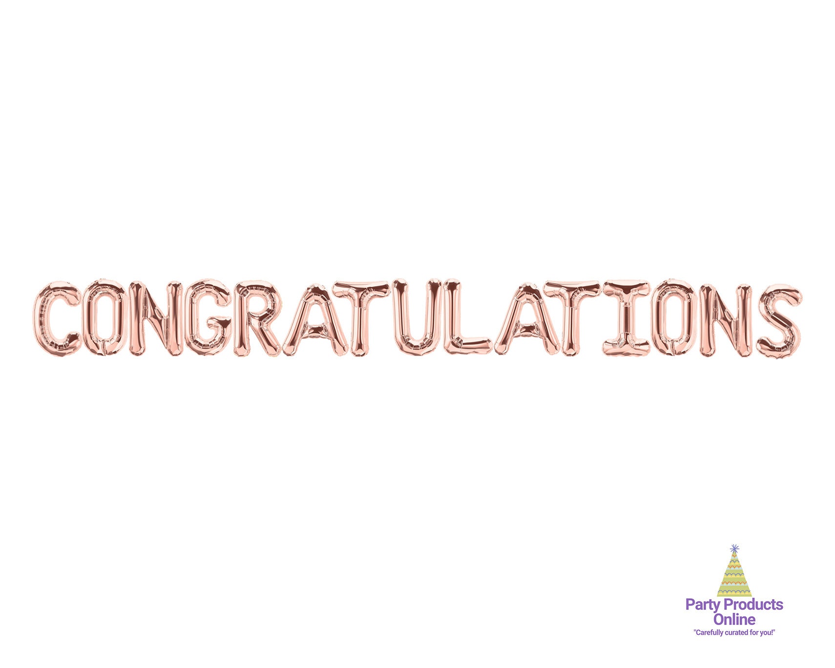 CONGRATULATIONS Letter Balloon Banner Gold Rose Gold - Etsy