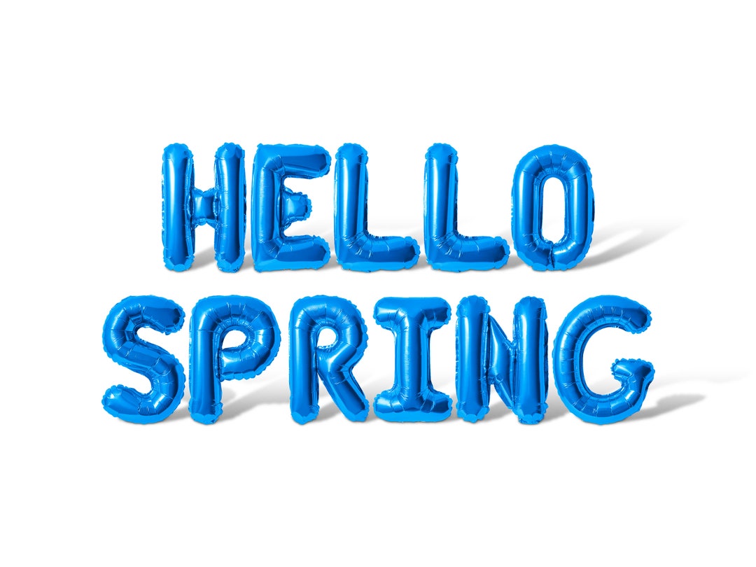 HELLO SPRING Letter Balloon Banner - 10 Color Options - Easter Party ...