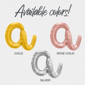 WINNERS CIRCLE Cursive Letter Balloon Banner - Gold, Rose Gold & Silver ...