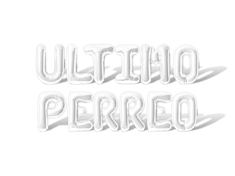 ULTIMO PERREO Letter Balloon Banner - 10 Color Options - Bachelor and ...
