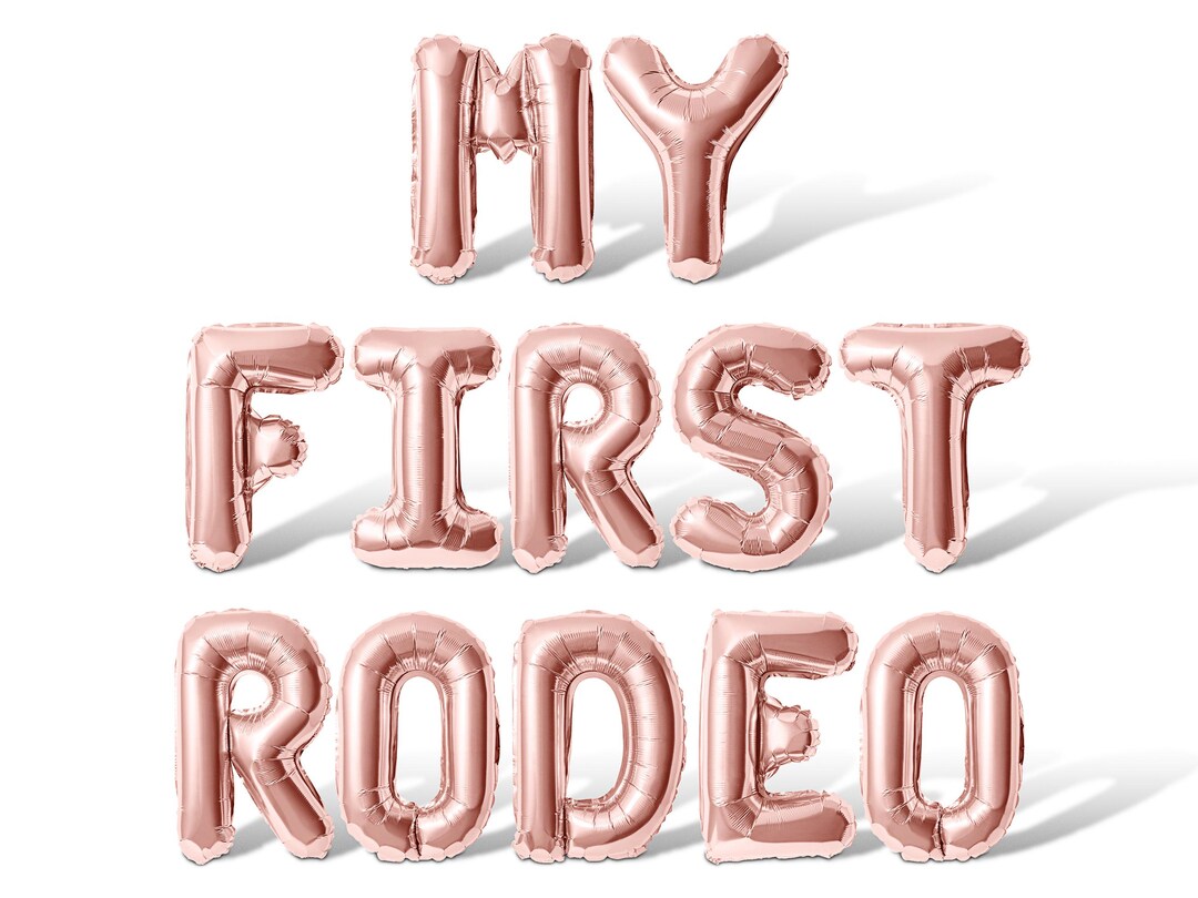 MY FIRST RODEO Letter Balloon Banner - 10 Color Options - 1st Birthday ...