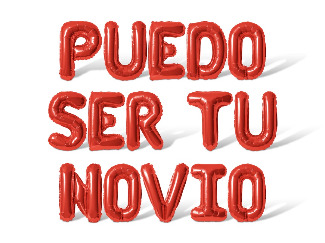 Puedo Ser Tu Novio Letter Balloon Banner - 10 Color Options - Proposal ...