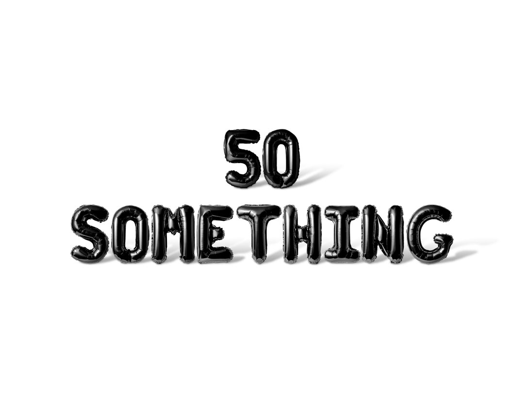 50 SOMETHING Letter & Number Balloon Banner - 10 Color Options ...