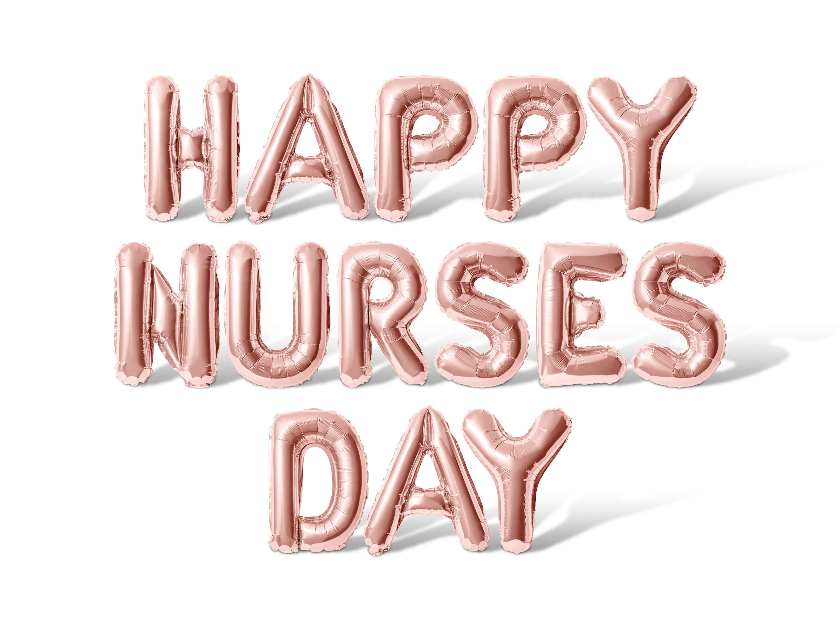 HAPPY NURSES DAY Letter Balloon Banner - 10 Color Options - Nurse ...