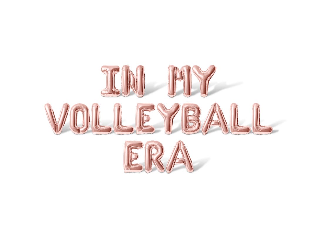 In My Volleyball Era Letter Balloon Banner - 10 Color Options ...