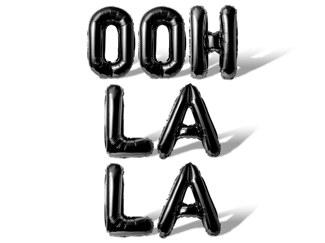 OOH LA LA Letter Balloon Banner - 10 Color Options - Bachelorette Party ...