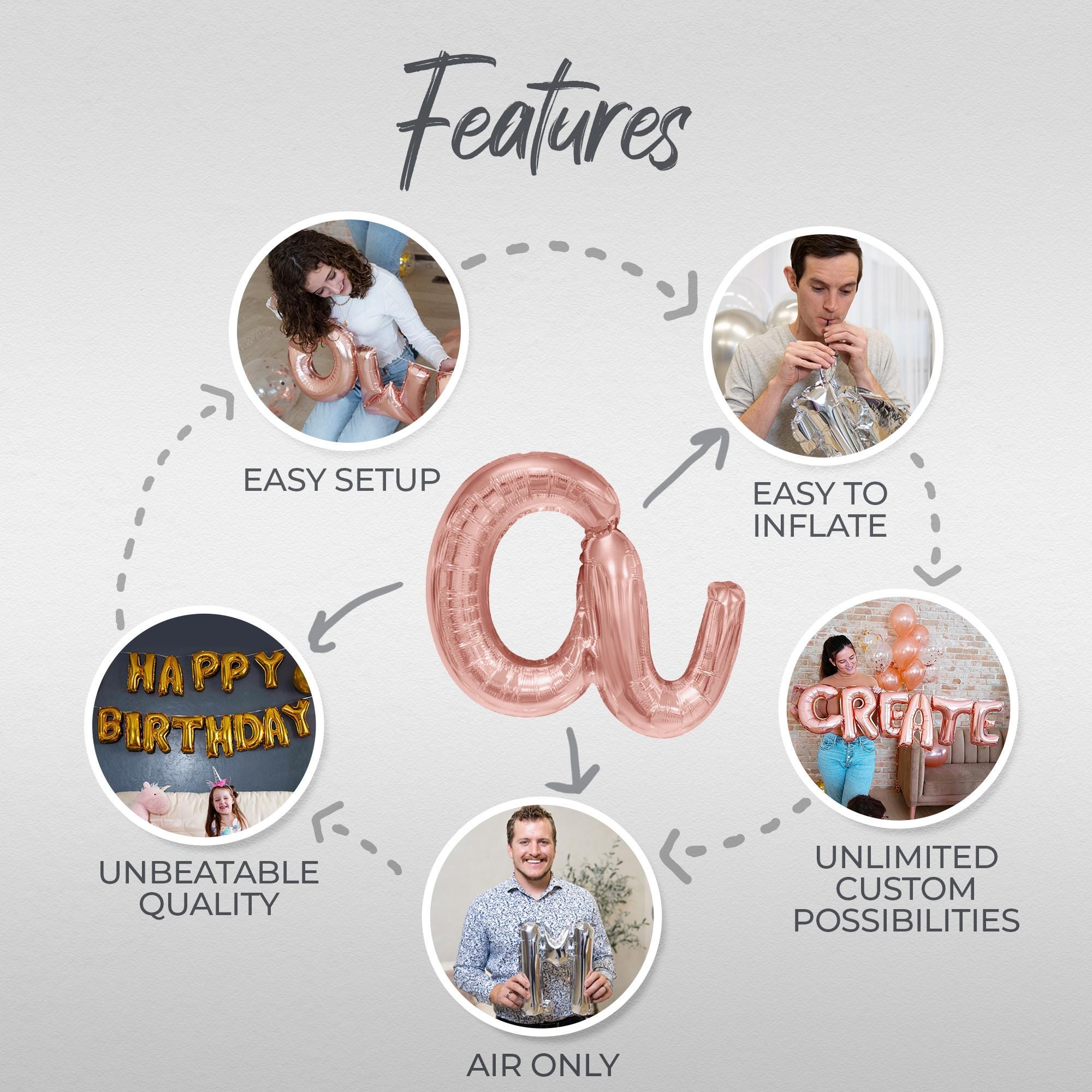 Twenty Eight is A Vibe Cursive Letter Balloon Banner - Gold, Rose Gold ...