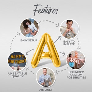 HOMECOMING Letter Balloon Banner - Gold, Rose Gold, Silver, Black, Blue ...