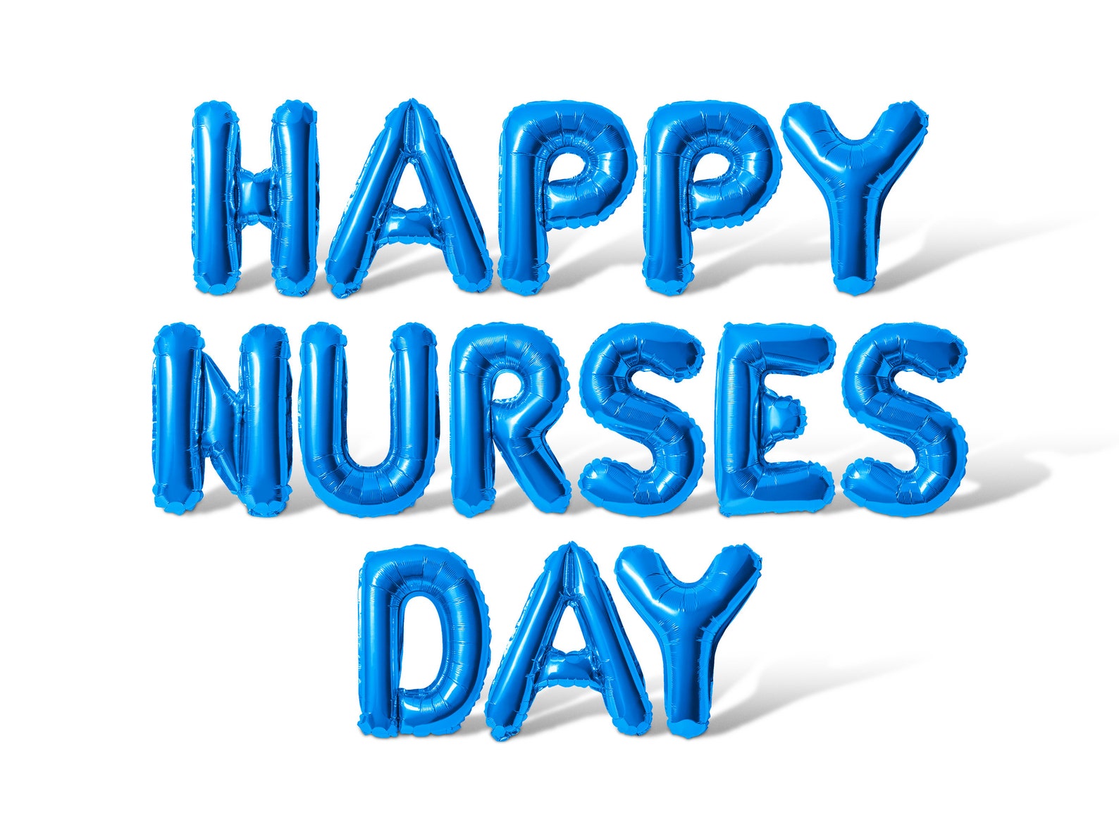 HAPPY NURSES DAY Letter Balloon Banner - 10 Color Options - Nurse ...