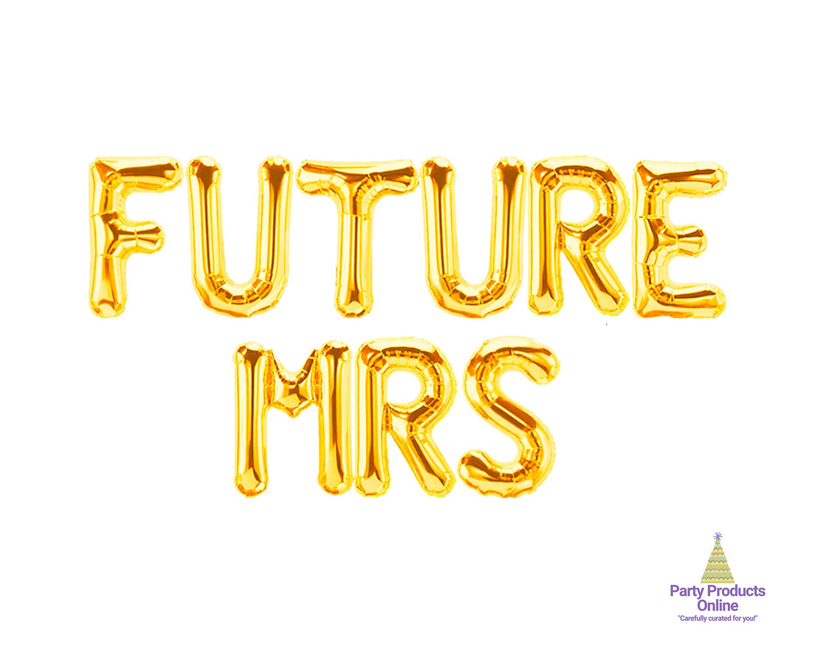 FUTURE MRS Letter Balloon Banner Gold Rose Gold & Silver | Etsy
