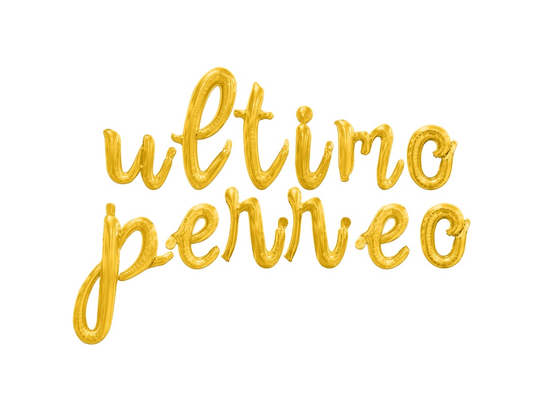 ULTIMO PERREO Cursive Letter Balloon Banner - Gold, Rose Gold & Silver ...