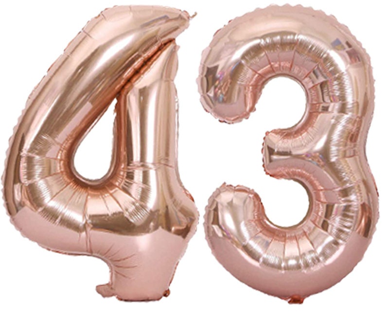 43rd Birthday Rose Gold Decorations Incl. 40 Number - Etsy