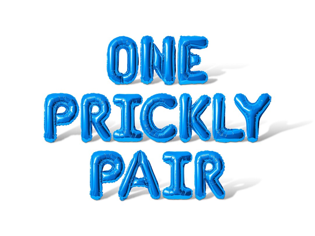 ONE PRICKLY PAIR Letter Balloon Banner - 10 Color Options - Engagement ...