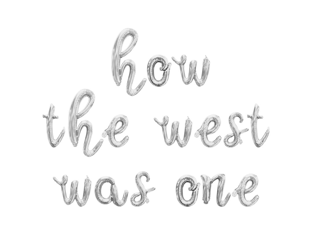 How the West Was One Cursive Letter Balloon Banner - Gold, Rose Gold ...