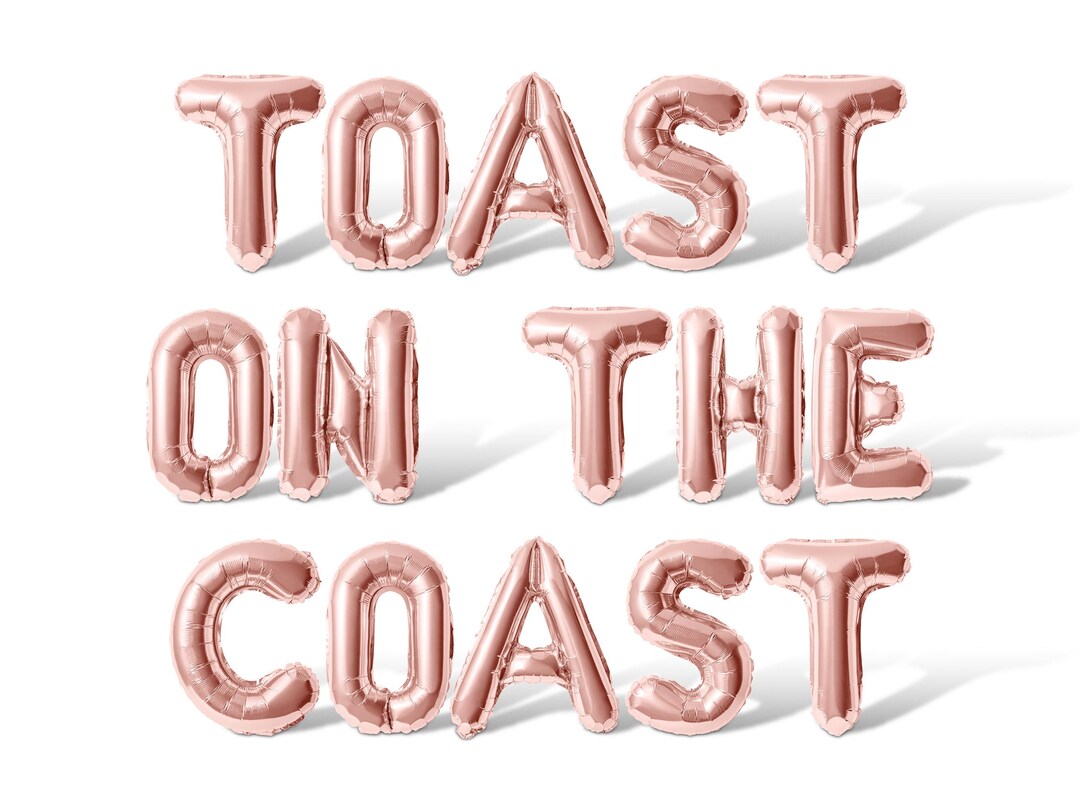 Toast on the Coast Letter Balloon Banner - 10 Color Options ...
