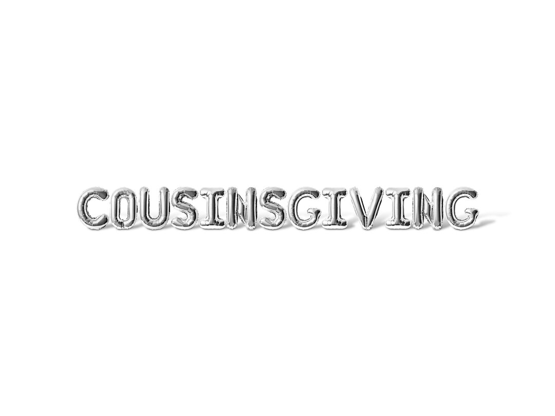 COUSINSGIVING Letter Balloon Banner - 10 Color Options - Thanksgiving ...
