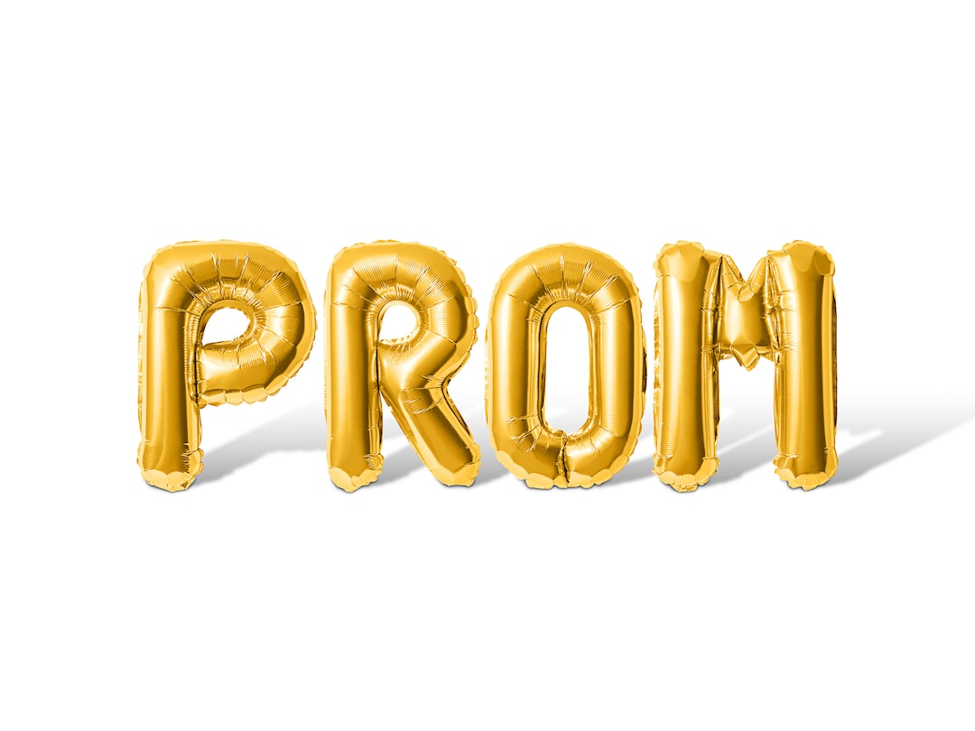 PROM Letter Balloon Banner - 10 Color Options - Prom Party Decorations ...