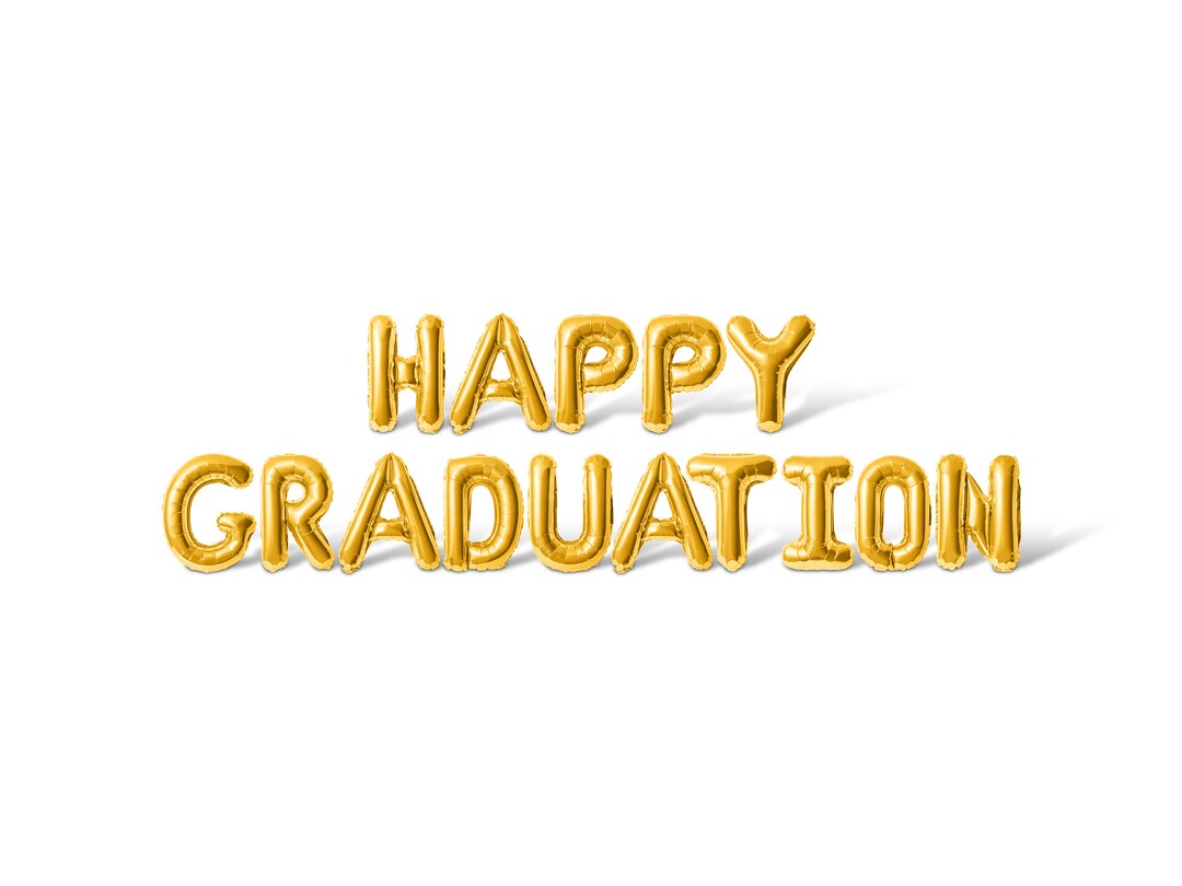 HAPPY GRADUATION Balloon Banner - 10 Color Options - Graduate's Party ...