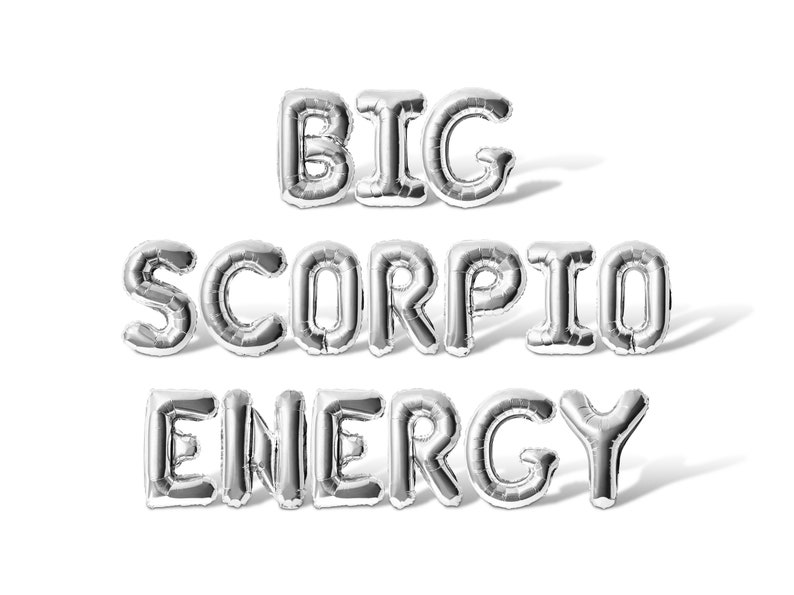 Big Scorpio Energy Letter Balloon Banner - 10 Color Options - Scorpio ...